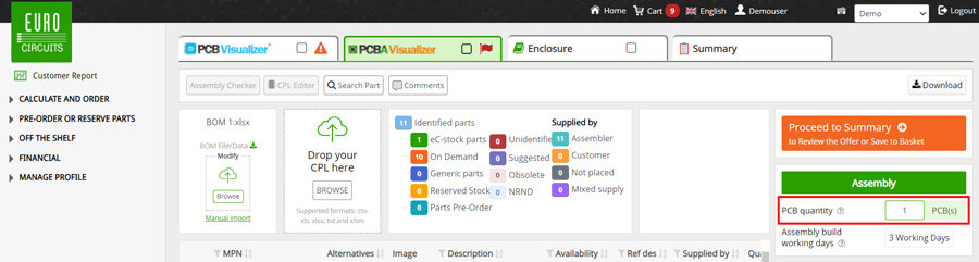 Parts Pre-Order (PPO) User Guide - Eurocircuits
